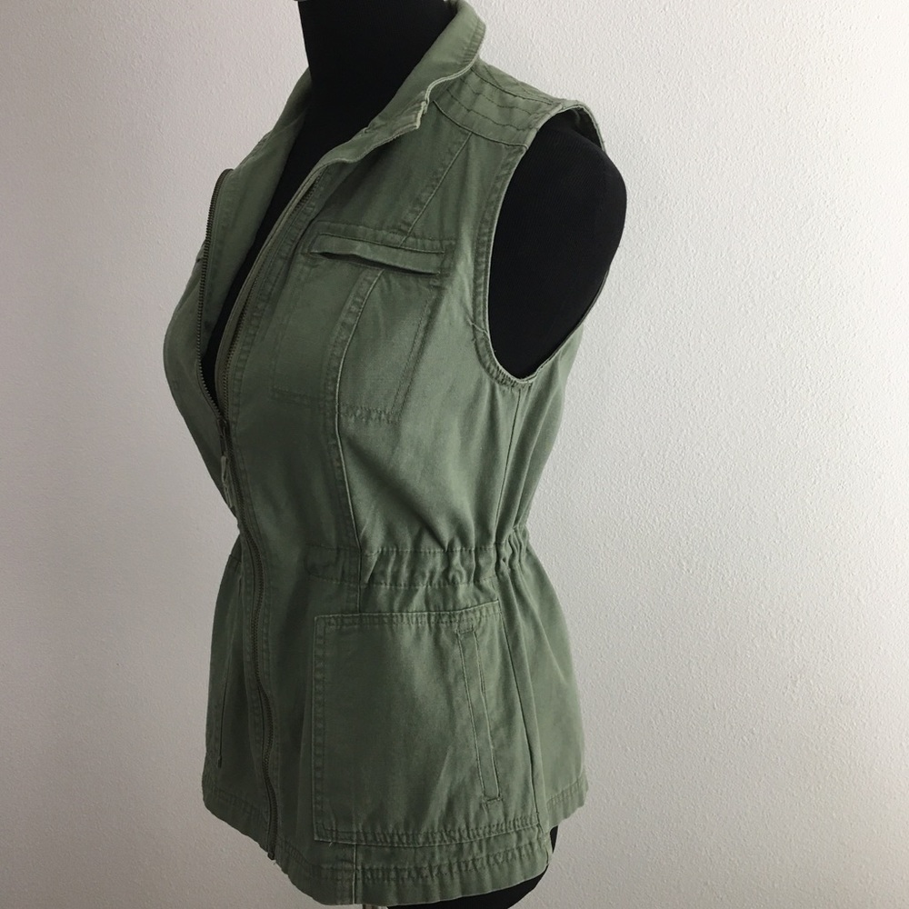 Long Utility Vest Jacket - Gem